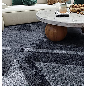 Rugshop Distressed Abstract Stain Resistant Flat Weave Eco Friendly Premium Recycled Machine Washable Area Rug 3'3"x5' Gray