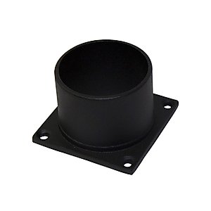 Solus S349-BK Black Pier Mount Adapter for 3" Post Lighting Fixtures