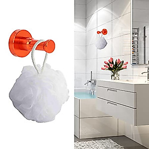 LIZEALUCKY Retro Bath Towel Hooks Aluminum Towel Hook Heavy Duty Wall Coat Hanger for Balcony Kitchen for Bathroom Kitchen Garage Hotel (Orange)