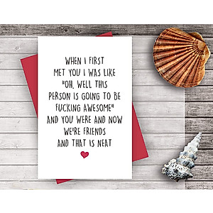 Funny and Sarcastic Friendship Card, Best Friend Birthday Card for Bestie, Sweet Unique Bday Card