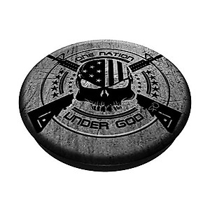 Tactical One Nation Under God Flag Skull AR-15 2nd Amendment PopSockets PopGrip: Swappable Grip for Phones & Tablets
