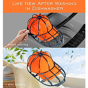 FourHare Hat Washer Cage-Hat Cleaner for Baseball Caps for Washing Machine Fit for Adult, Kid's Baseball Caps, Hat Protector Racks for Washing Machine, 4Pack