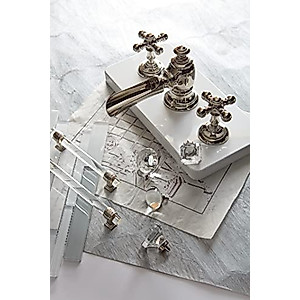 Amerock | Cabinet Pull | Clear/Polished Nickel | 3-3/4 inch (96 mm) Center to Center | Glacio | 1 Pack | Drawer Pull | Drawer Handle | Cabinet Hardware