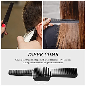 3 Pieces Men Barber Comb Set Taper Hair Cutting Flat top Clipper Flattop Barberology Comb Heat-Resistant Fiber Comb for Men Women