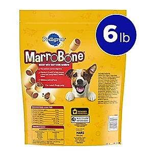 PEDIGREE MARROBONE Dog Treats Real Beef Flavor Crunchy Dog Biscuit, 6 lb. Pack