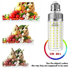 E26 LED Bulb,25W LED Corn Light Bulb 200W Equivalent 6500K Cool Daylight White 2500LM Non-dimmable Flicker Free Ceiling Fan LED Corn Bulb for Indoor Outdoor Home Garage Pack of 3