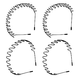 ZHUNBABA Unisex Flexible Metal Hair Band Headbands - Non-Slip Hairband for Men and Women, Wavy Elastic Hair Hoop for Home, Outdoor Sport and Yoga