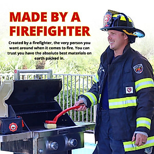 Grill Rescue BBQ Replaceable Scraper Cleaning Head, Bristle Free - Durable and Unique Scraper Tools for Cast Iron or Stainless-Steel Grates, Barbecue Cleaner (Grill Brush with Scraper)