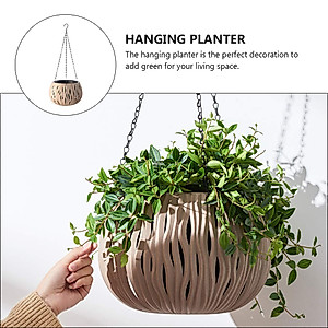 Happyyami Flowerpot Hanging Planter Natural Pot for Plants Garden planters and pots Plant Pot for Hanging Plant Wall Plant Holder Outdoor Hanging Basket Plant Hanger Ivy League Plastic vase