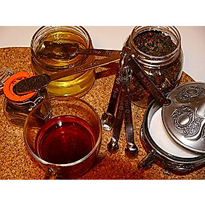 Heavy duty stainless steel metal measuring spoon for dry or liquid, suitable for seasoning pot, perfect for baking and cooking-professional quality, engraved in US and metric sizes (6 pieces)