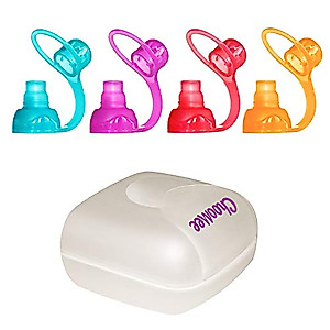 ChooMee SoftSip Food Pouch Tops | 4 Colors + White case | Prevent Spills and Protect Childs Mouth