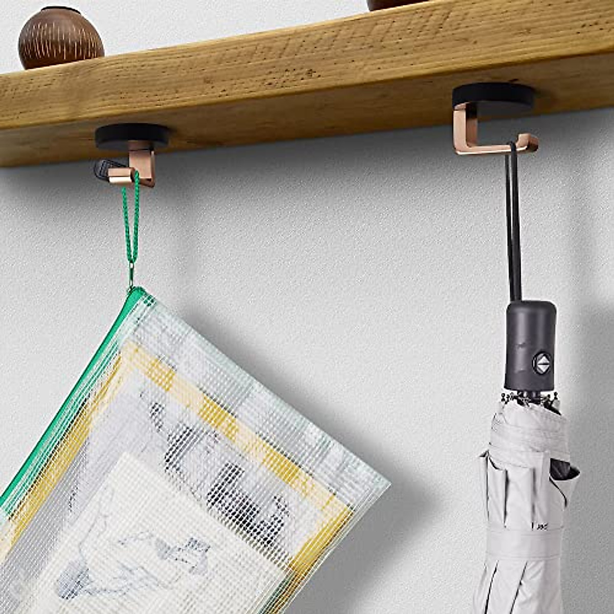 NINETREX Black and Gold Towel Hooks，Stainless Steel Bath Robe Hook for Bath Living Room Hotel Style Heavy Duty Wall Hooks ,Two Ways to Install， Wall Mounted 4 Pack