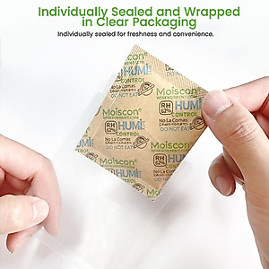 Wisesorb 30 Pack 62% RH 8 Gram Two-Way Humidity Control Packs for Storing 1 oz, Size 8 Moisture Control Packets Individually Wrapped