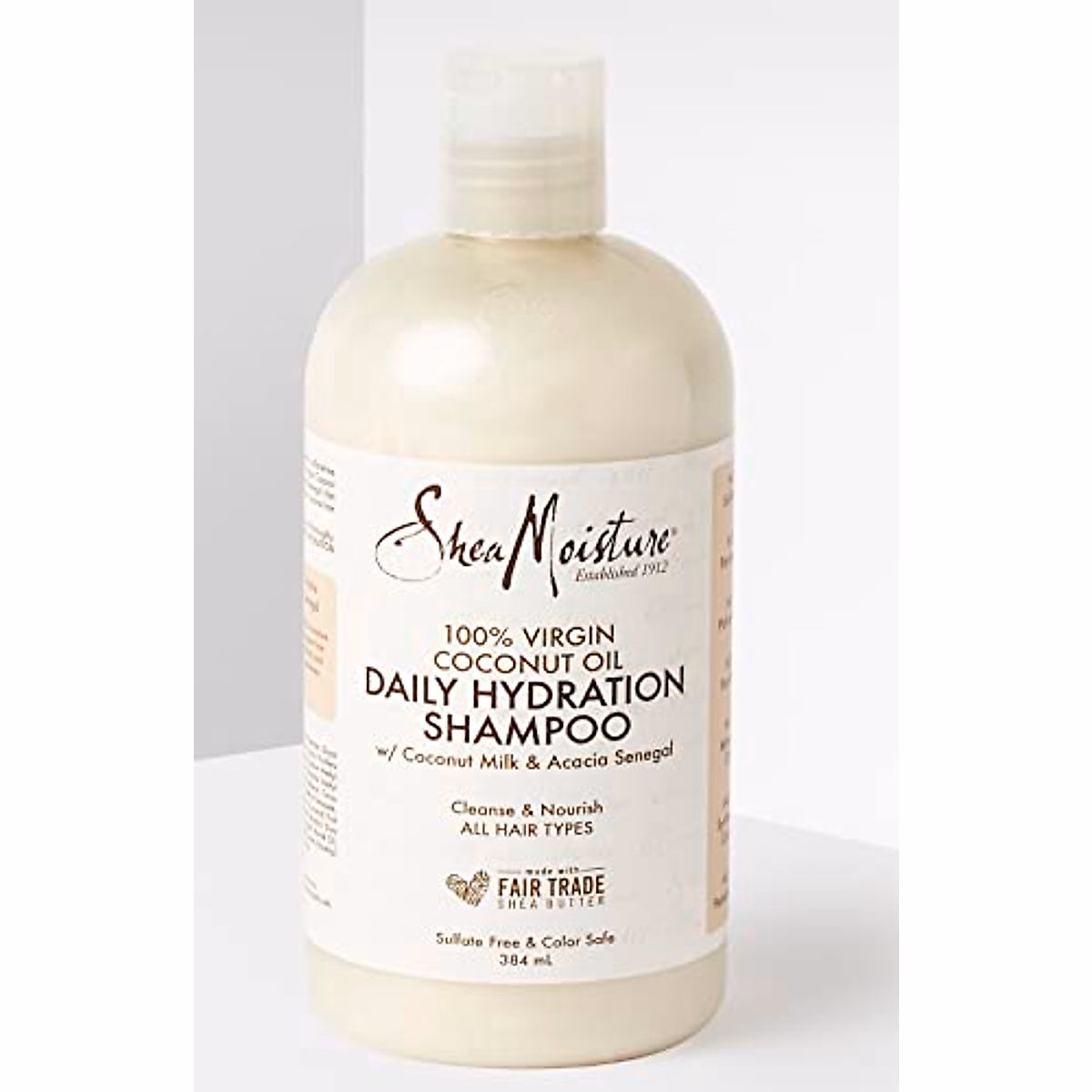 SheaMoisture Daily Hydration 100% Virgin Coconut Oil Shampoo silicone and sulphate free for all hair types 384 ml