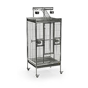 Prevue Pet Products Stainless Steel Play top Bird Cage, Stainless Steel, Medium