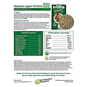 New Country Organics Soy-Free Layer Pellets for Laying Hens, 35 lbs