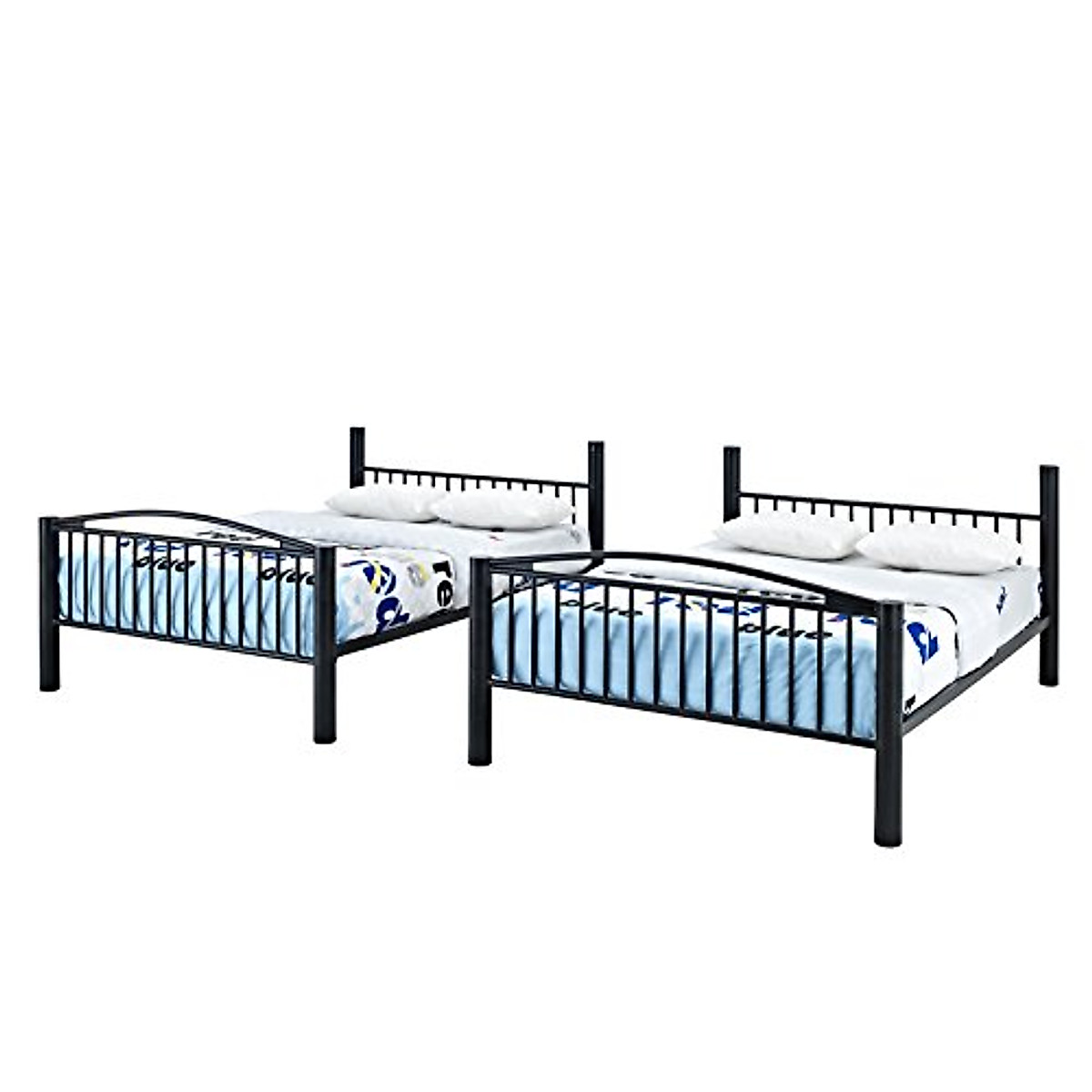Powell Heavy Metal Bunk Bed, Full-Over-Full, Black