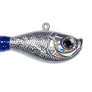 Charlie's Worms Jiggin' Dipper Holographic Bucktail Fishing Lure Jigs 3/8oz - 8oz for Saltwater Freshwater Bass Fishing (Glow, 1/2 oz.)
