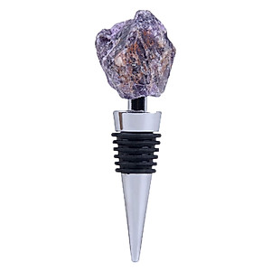 LUXURY NOW - Wine Bottle Stoppers | Champagne Saver Sealer | Natural Crystal Stone | Decorative Crystal Whiskey | Gemstone Preserve for Wedding Gift & Decoration