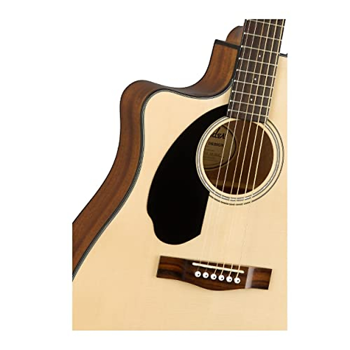 Fender CD-60SCE Dreadnought Cutaway Acoustic Electric Guitar, with 2-Year Warranty, Fishman Pickup and Preamp System, Natural, Left-Handed