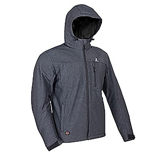 Fieldsheer Adventure - Men's Electric Heated Jacket with Battery - Heather Grey, 2X-Large