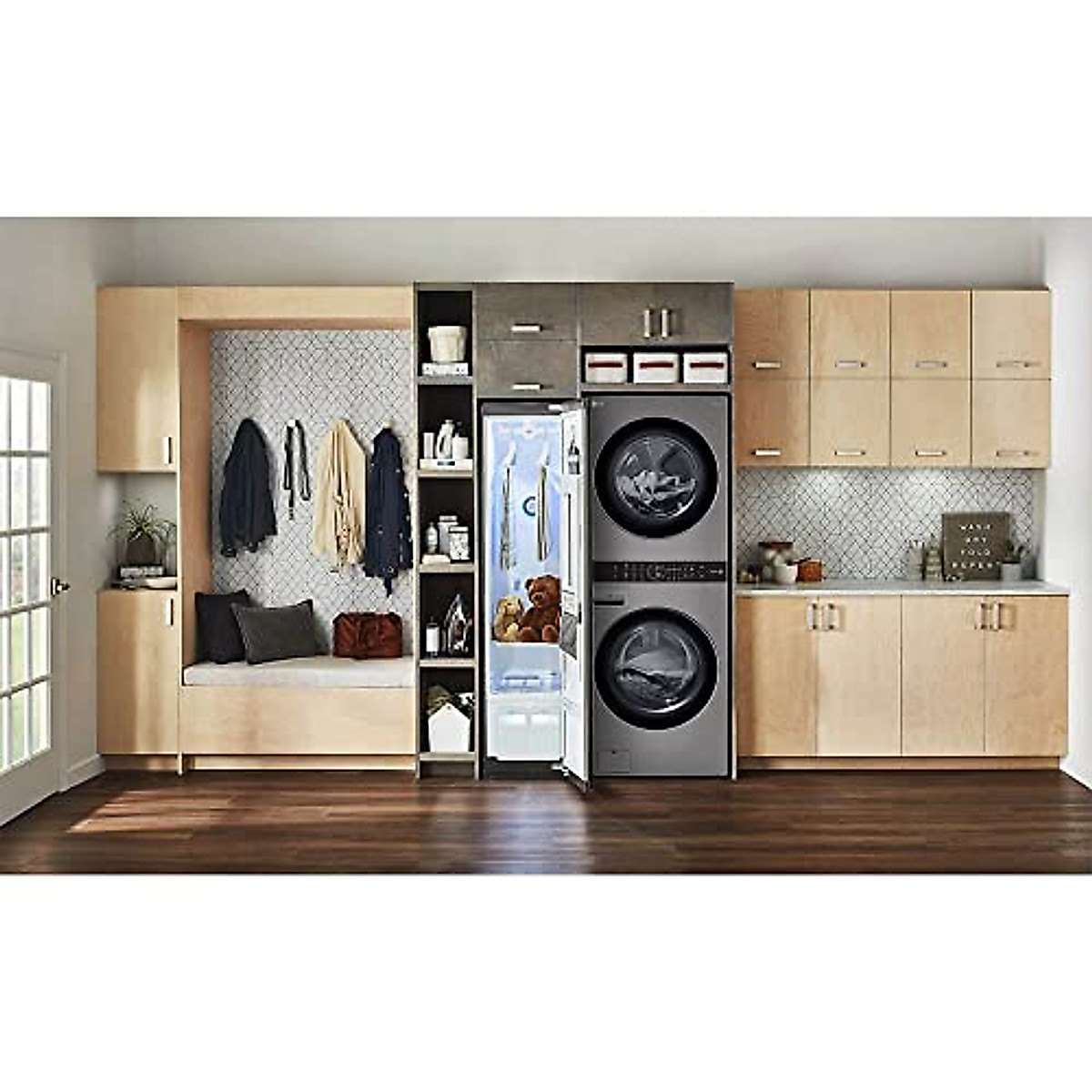 Single Unit Front Load LG WashTower™ with Center Control™ 4.5 cu. ft. Washer and 7.4 cu. ft. Gas Dryer