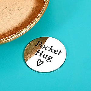 ARKUKU Inspirational Gifts for Women Men Pocket Hug Token Son Daughter Friends Sister Brother Graduation Birthday Christmas Gifts for Kids Love Notes Gifts for Him Her Stocking Stuffers Double-Side