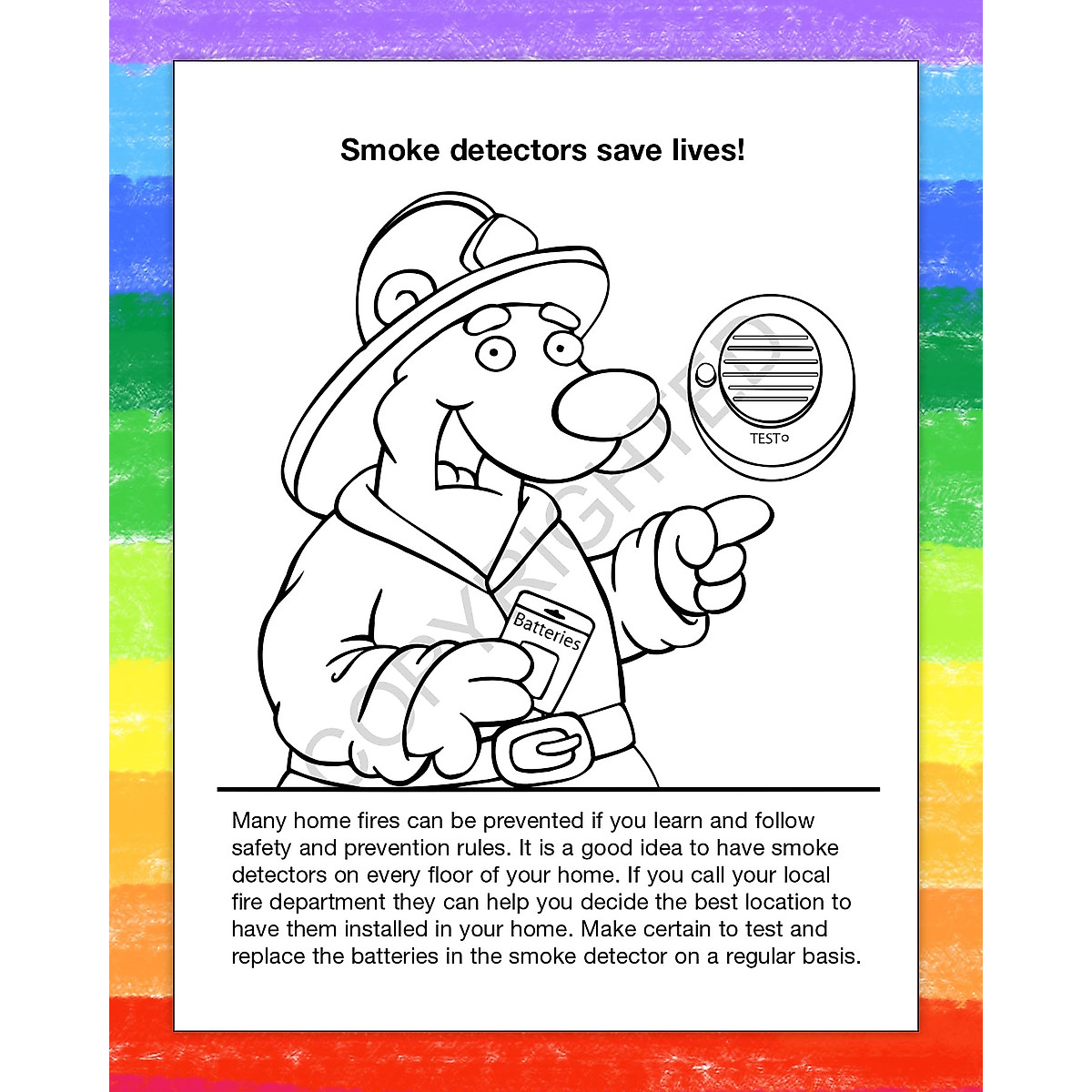 ZOCO - Fire Safety - Educational Coloring Books (25 Bulk Pack, With Crayons) - Fire Prevention Week Items for Kids - Firefighter Party Supplies - Games, Puzzles, Activities