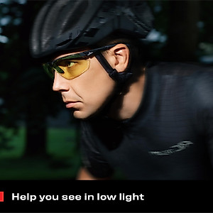 NoCry Yellow Safety Glasses for Men - ANSI Z87 Safety Glasses with Scratch Resistant Coating - 100% UV Resistant Blue Light Safety Glasses Anti Fog and Highly Adjustable Shooting Eye Protection