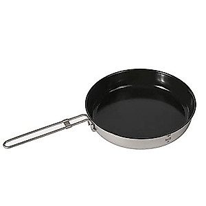 TWDYC Titanium Non Stick Folding Frying Pan Steak Pot Outdoor Camping Cookware Pot Tableware Cutlery
