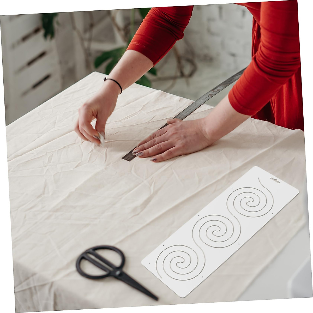 TEHAUX Quilting Stencils Grid Patchwork Quilting Tools Stencils for Quilting Patchwork Tool Quilting Quilting Stencil Ruler Sewing Template Ruler