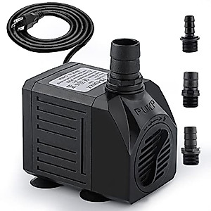 FREESEA Aquarium Submersible Fountain Pump: 30W 550GPH Adjustable Quiet Water Pumps with 7.2ft High Lift for Small Pond | Waterfall | Outdoor | Statuary | Hydroponic (550GPH)