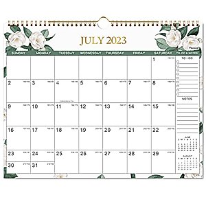 2023-2024 wall Calendar - Calendar 2023-2024 with Julian Date, July 2023 - December 2024, Twin-Wire-Bound, 14.8”x 11.57”, Thick Paper Perfect for Organizing & Planning, 6 Different Background Patterns