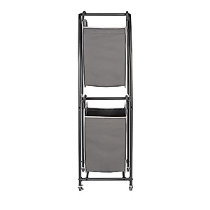 Neatfreak - 2 Tier Laundry Sorter - Laundry Hamper With Wheels & 2 x Laundry Basket Tote Bags For Dirty Clothes, Towels, Blankets, Bathroom Storage & Laundry Room Organization
