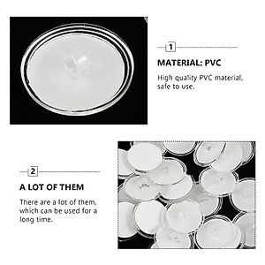 Cabilock Adhesive Ceiling Hook 2cm Mini Clear Clear Mini Hooks Small Disc Hanging Hook Punch- Traceless Hooks Hanger for Light Fixture Flagpole Poster Hanging Ornament 50Pcs