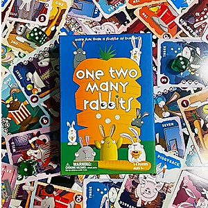 Three Archers Games One Two Many Rabbits Card & Dice Game | Fun Family Game | Entertaining and Educational | 10-20 Minutes, 1-4 Players, Ages 7 and up