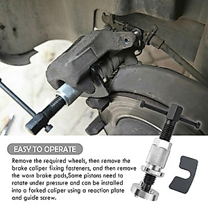 SSNNUU Brake Caliper Compression Tool,Right Hand Rear Brake Caliper Tool for Replacement Rear Brake Pad,Universal Automotive Tools Rear Caliper Piston Tool Compatible with Audi,Ford