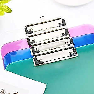 Office Supply Clipboard Acrylic Clipboard A4 A5 Transparent Ruler Writing Pad Exam Clip Board Folder Office School Supply Item Paper Nursing Stationary Durable Low Profile Clip ( Color : Pink 1pcs )