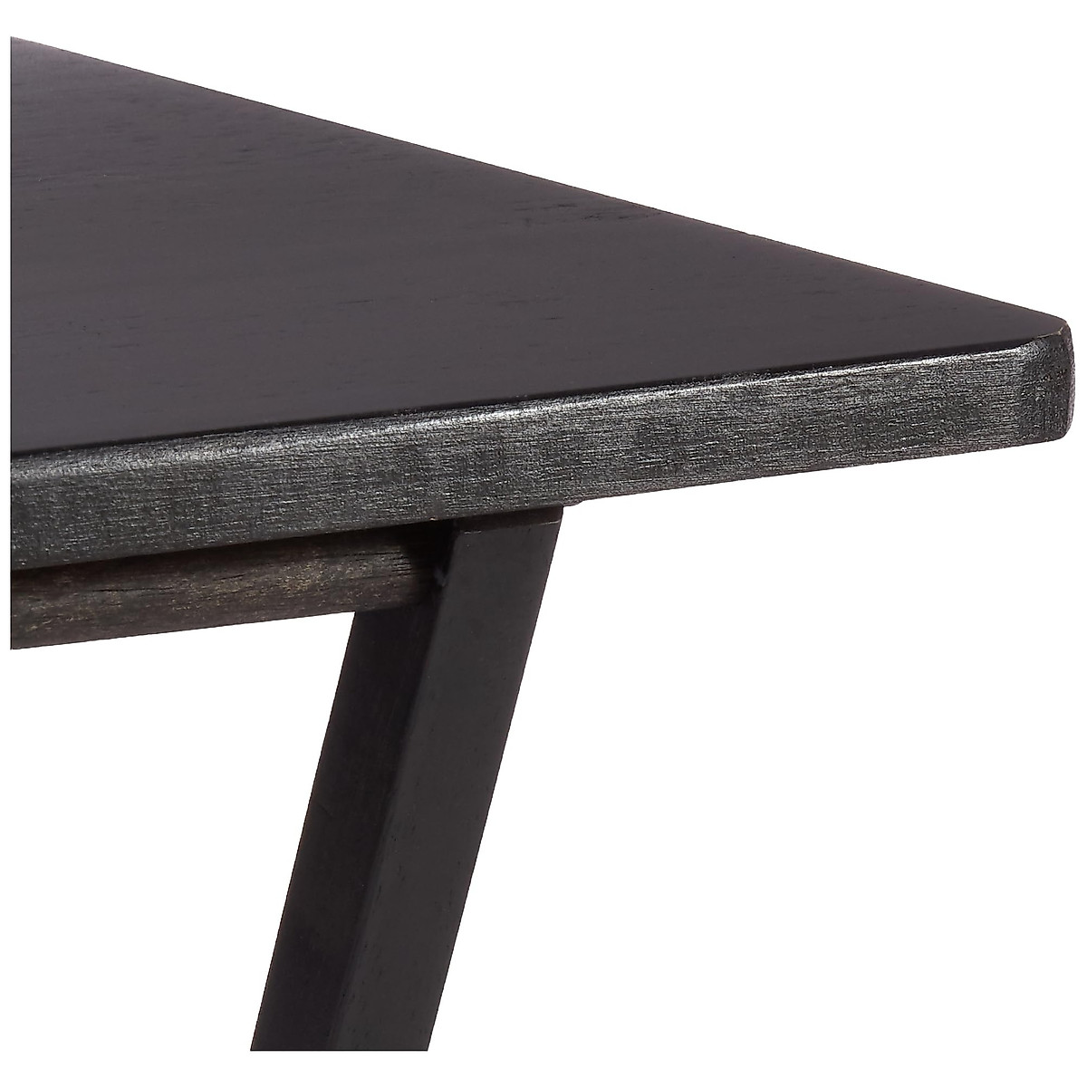 Amazon Basics Classic TV Dinner Folding Trays with Storage Rack - 4-Pack, Black