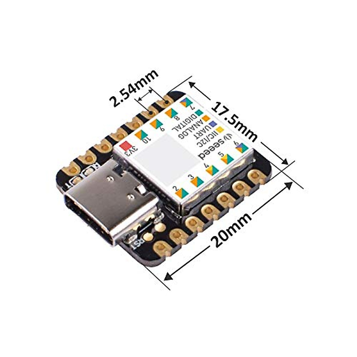 Seeed Studio XIAO SAMD21The Smallest Arduino Microcontroller Based on SAMD21,with Rich Interfaces, 100% Arduino IDE Compatible, desiged for Projects Need Arduino Micro, 1pc