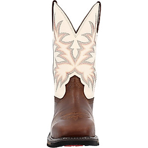 Durango® WorkHorse™ Chocolate Bone Steel Toe Western Work Boot Size 9.5(W)