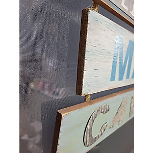 Blooming Party Nursery Wall Decor for Little Baby Boy or Toddler - Little Man Cave Wood Sign (Blue)