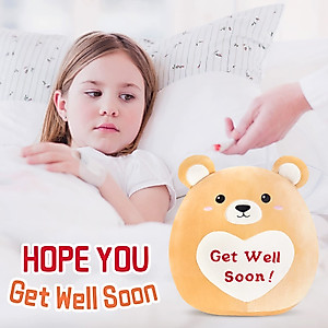 CozyWorld Get Well Soon Bear Stuffed Plush Plushies Squishy Teddy Bear Stuffed Animals, Cute Soft Pet Pillow Gifts for Girls Boys Feel Better for Recovering Patient 12”