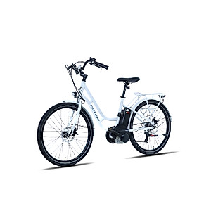 Totem Electric Bike for Adults 26'', Urban Electric Bicycle with 250W Removable 25.2V 16Ah Lithium Battery, City Electric Bike with 7-Speed Gears