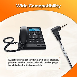 Telephone Headset with Microphone Noise Cancelling 2.5mm Jack, Ultra Light Binaural Wired Phone Headset Compatible with Panasonic AT&T Polycom Cisco SPA Grandstream Uniden Gigaset Zultys Desk Phone