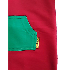 Terrible 2's Strip-Proof Toddler Romper in Red/Green (5T)