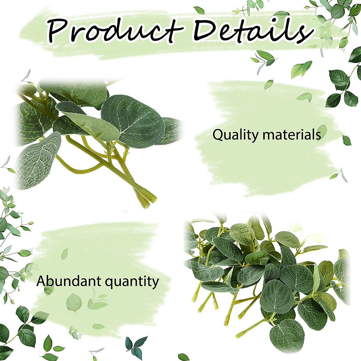 Zeyune 50 Pcs Christmas Mini Artificial Eucalyptus Leaf for Floating Candles Wedding Centerpiece Floating Flowers Leaf Stem Vase Fillers for Xmas Dinning Table Bridal Shower Birthday Party Home Decor