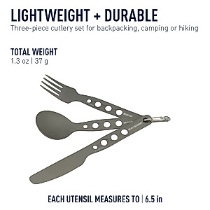 Sea to Summit Alpha Set Camping Cutlery Set with Knife, Fork, and Spoon