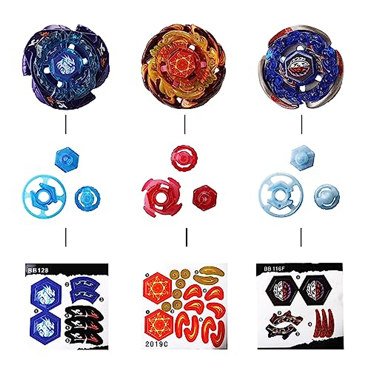 Leilygo TooAemiS Bey Battle Metal Fusion Fury Burst gt Turbo Starter Set with Launcher Set Toys for Prime Boys Pegasus Gyro Gift