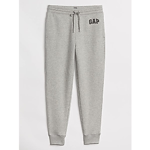GAP Mens Logo Fleece Joggers Sweatpants, Light Heather Grey, X-Large US